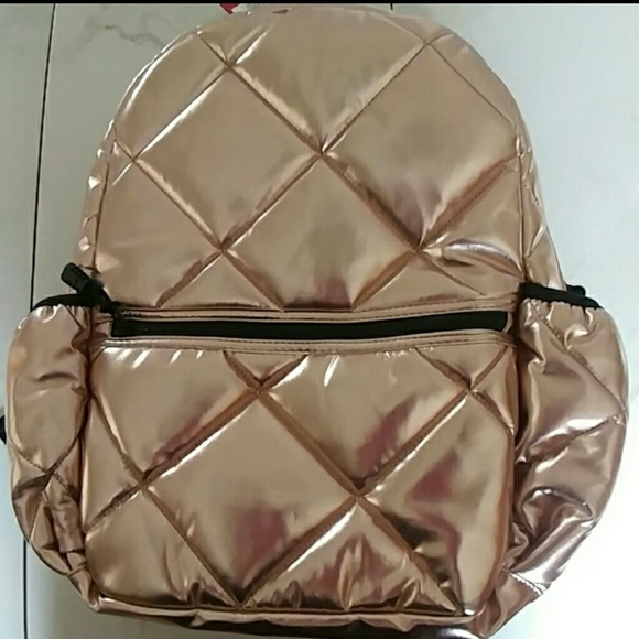Bags | Rose Gold Backpack | Poshmark